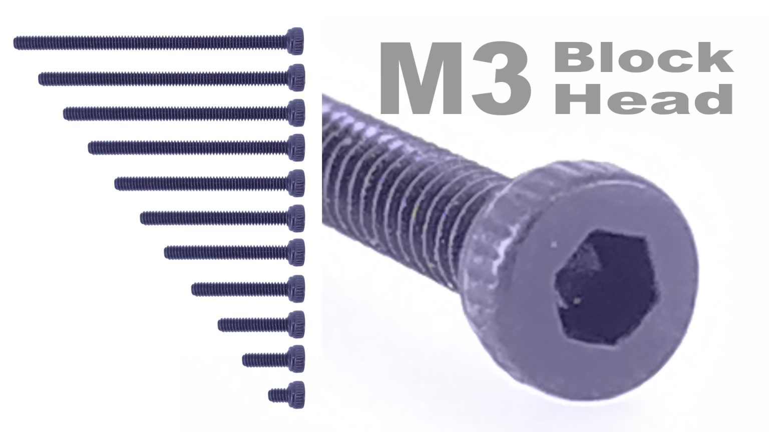Bolts M3 Block Head – Cube FPV