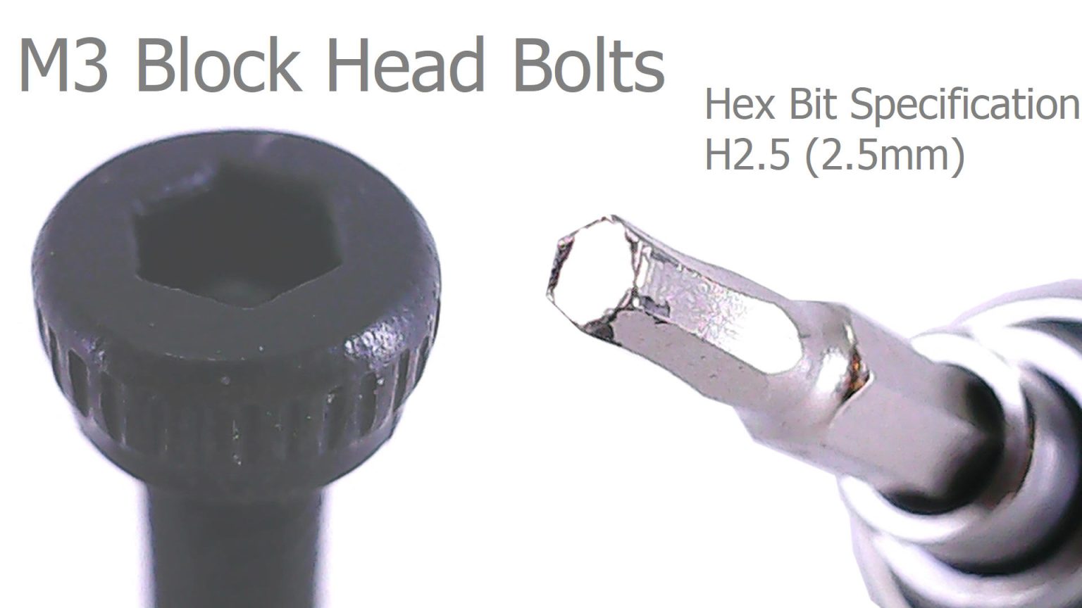 Bolts M3 Block Head – Cube FPV