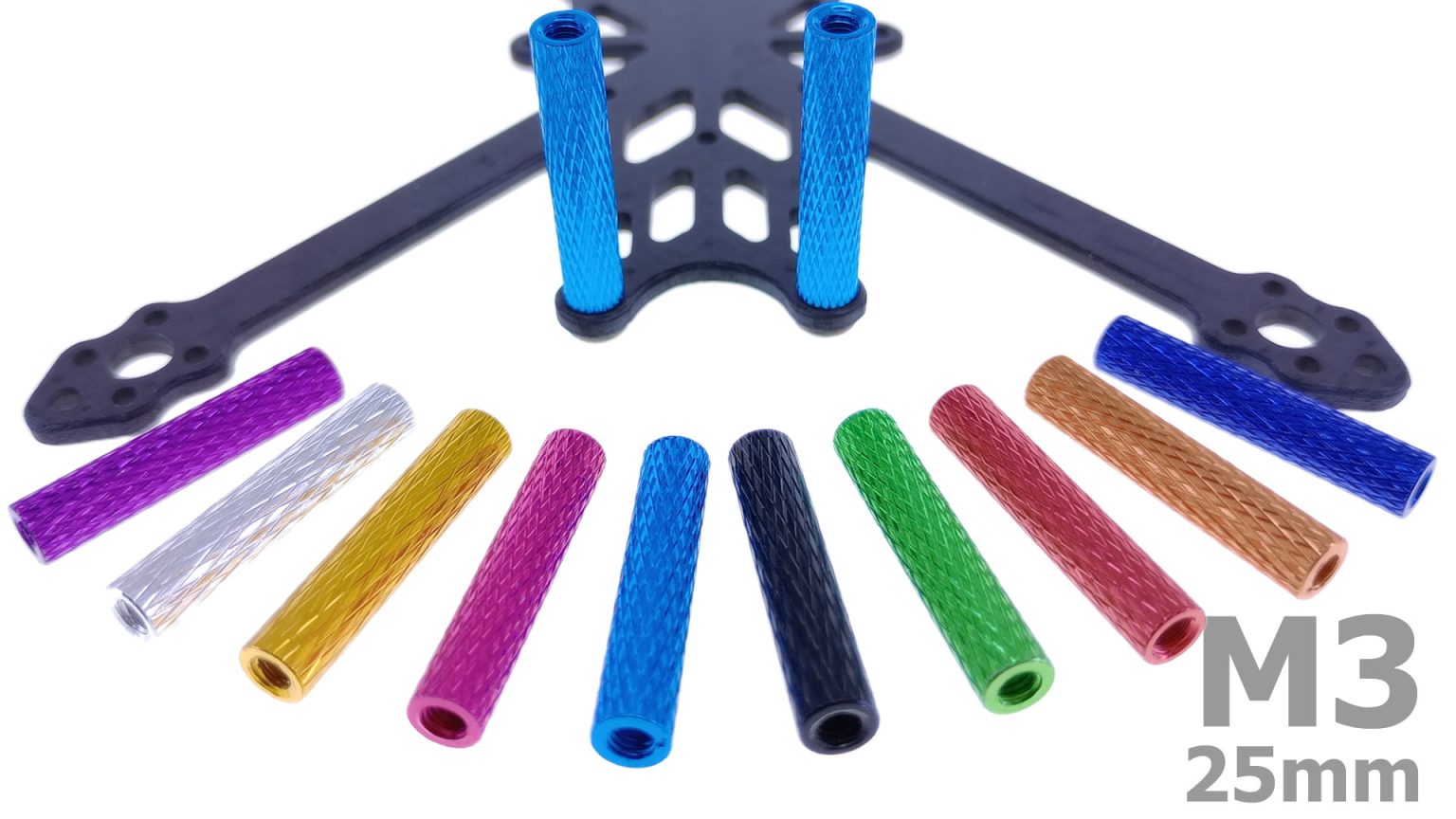 Frame Standoffs M3 Knurled 25mm – Cube FPV