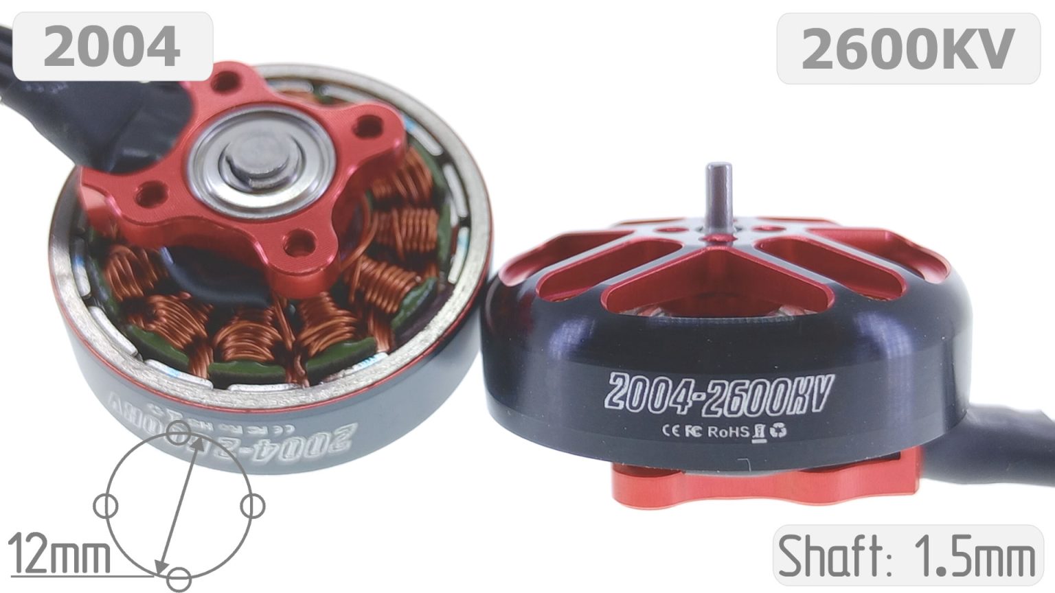 Motor HGLRC AEOLUS 2004 2600KV Red – Cube FPV