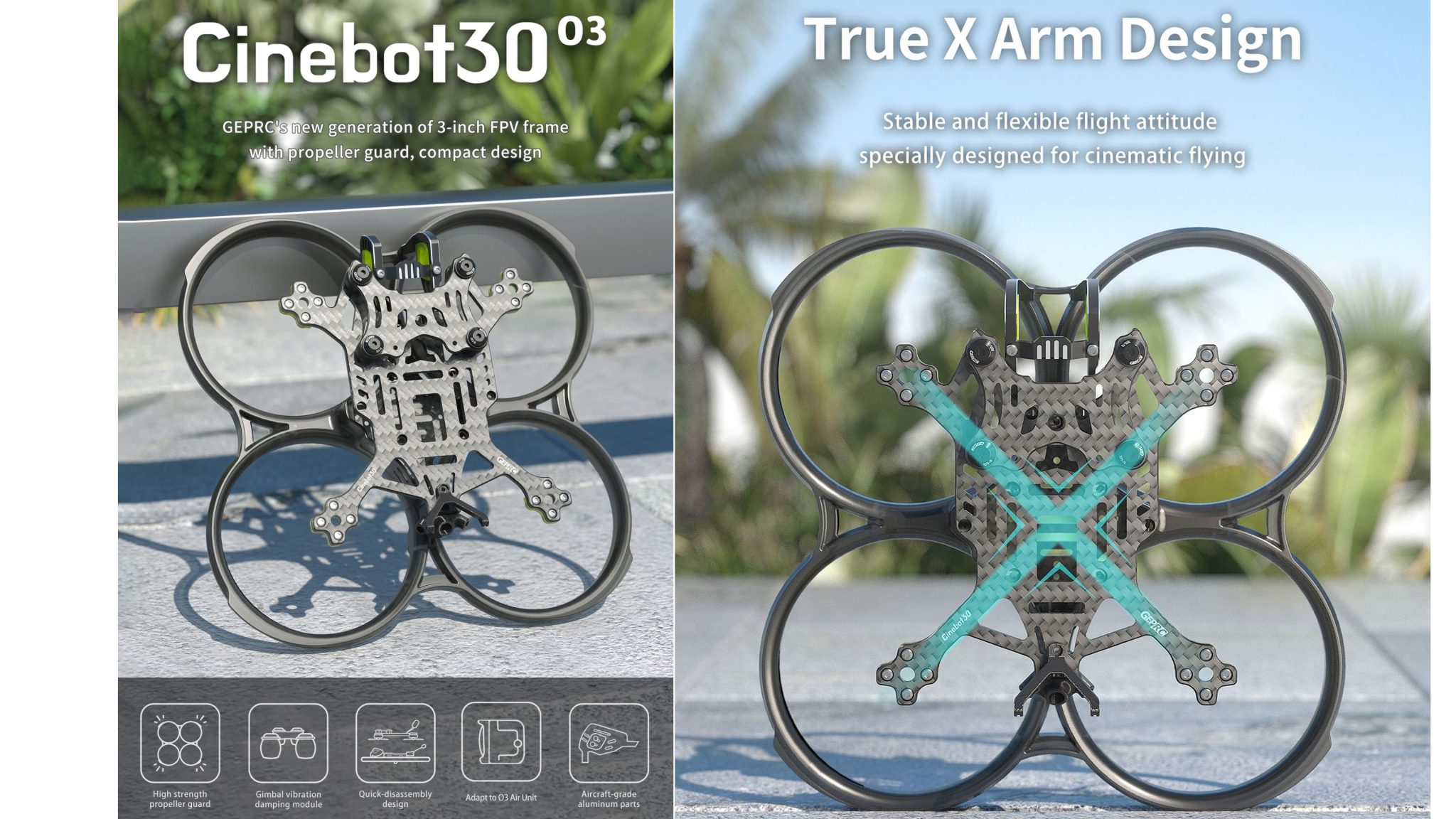 FPV Frame GEPRC Cinebot CT30 03 Version 3 Inch Cine – Cube FPV