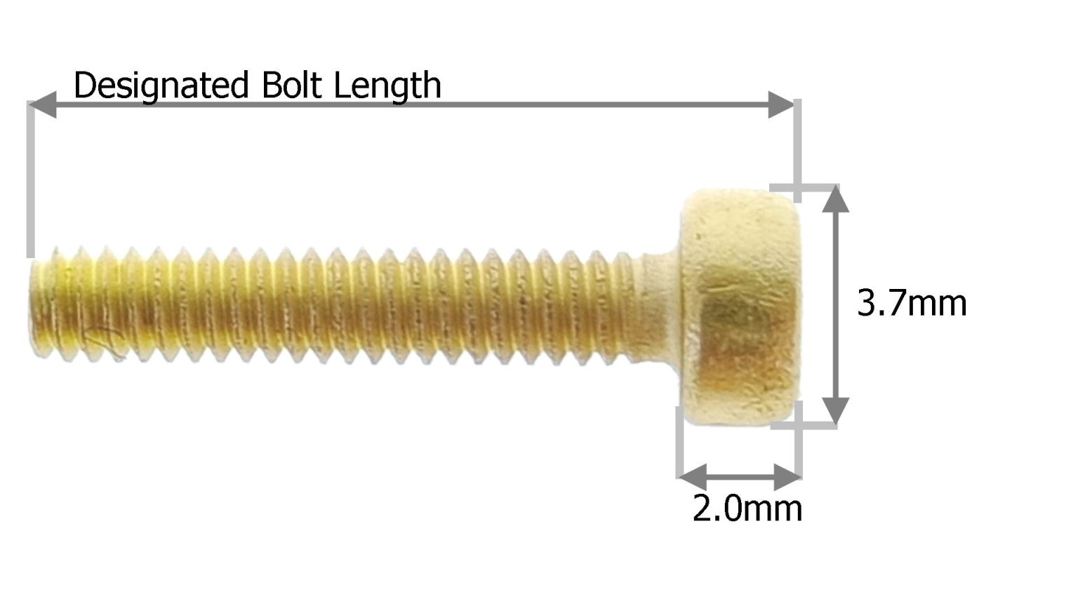 Bolts M2 Block Head Gold – Cube FPV